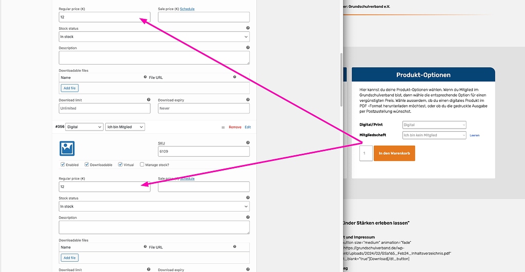 Add to Cart Form does not display variant prices, if they are all the ...