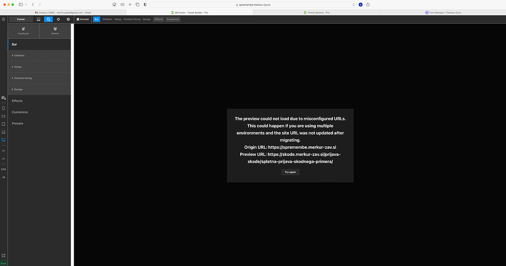 Set new builder preview url - Support - Themeco Forum