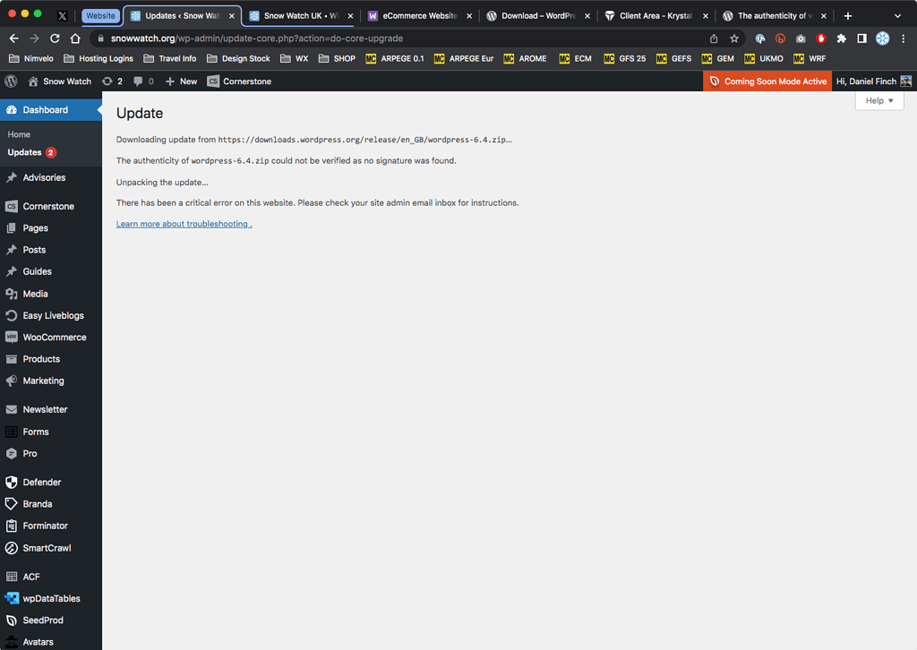 Updating To Wordpress 64 Undefined Array Key Support Themeco Forum