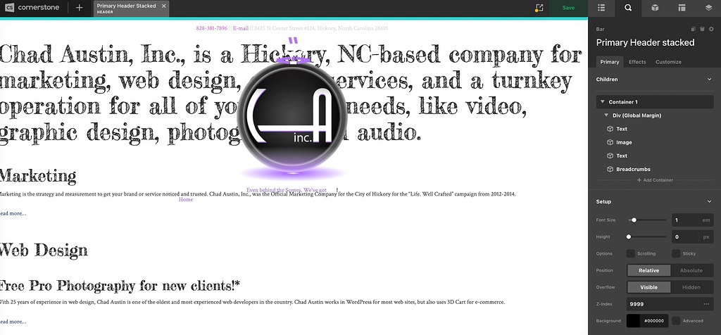 Cornerstone header - Support - Themeco Forum