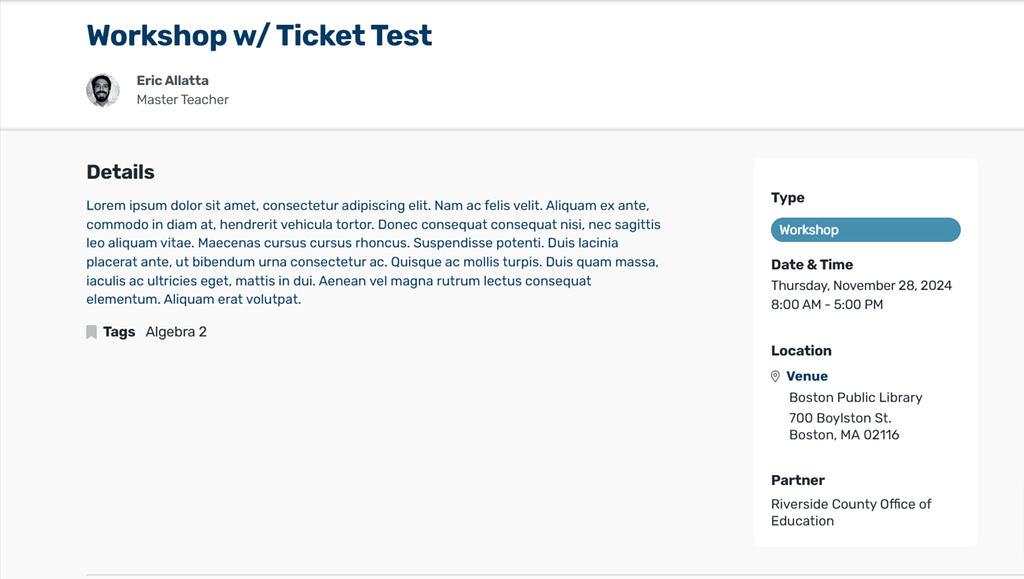 The_content is not pulling Events Tickets Plus into Event Layout - Support - Themeco Forum