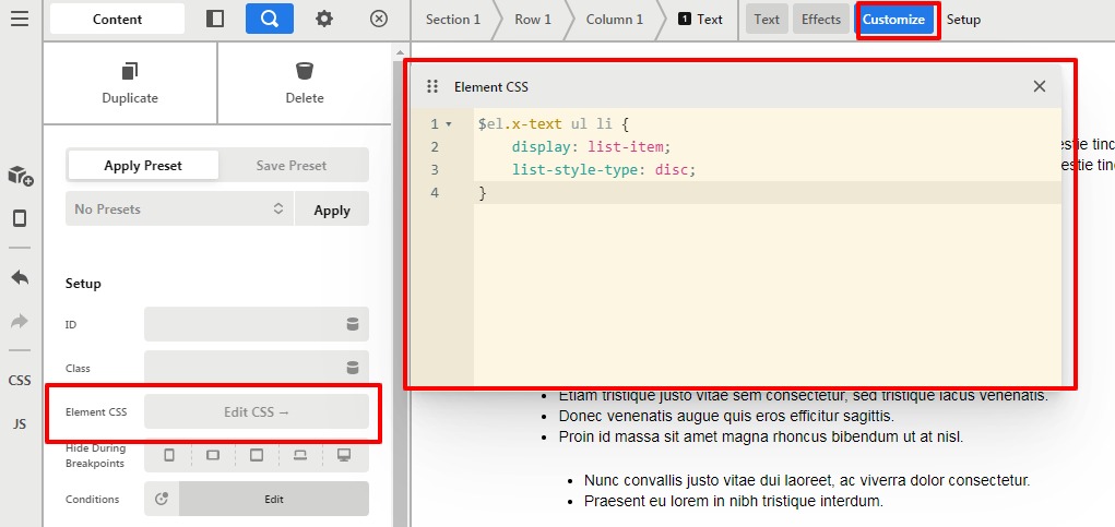 Align The Second Line In HTML Bullet Point List Support Themeco Forum