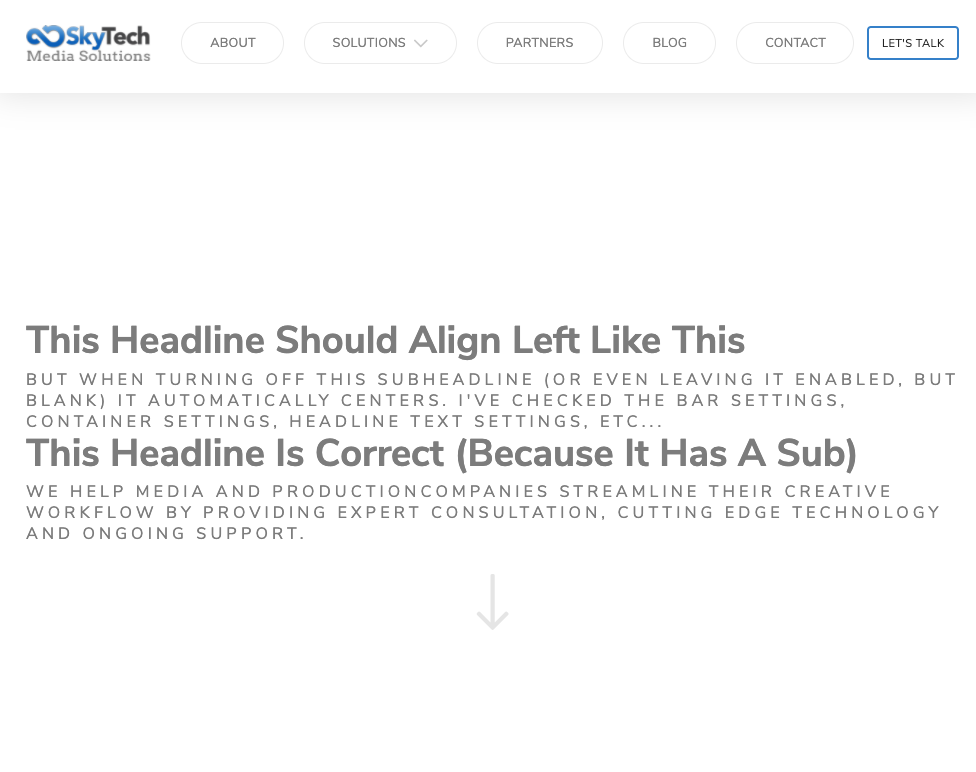 Headline Alignment With Subheadline Support Themeco Forum