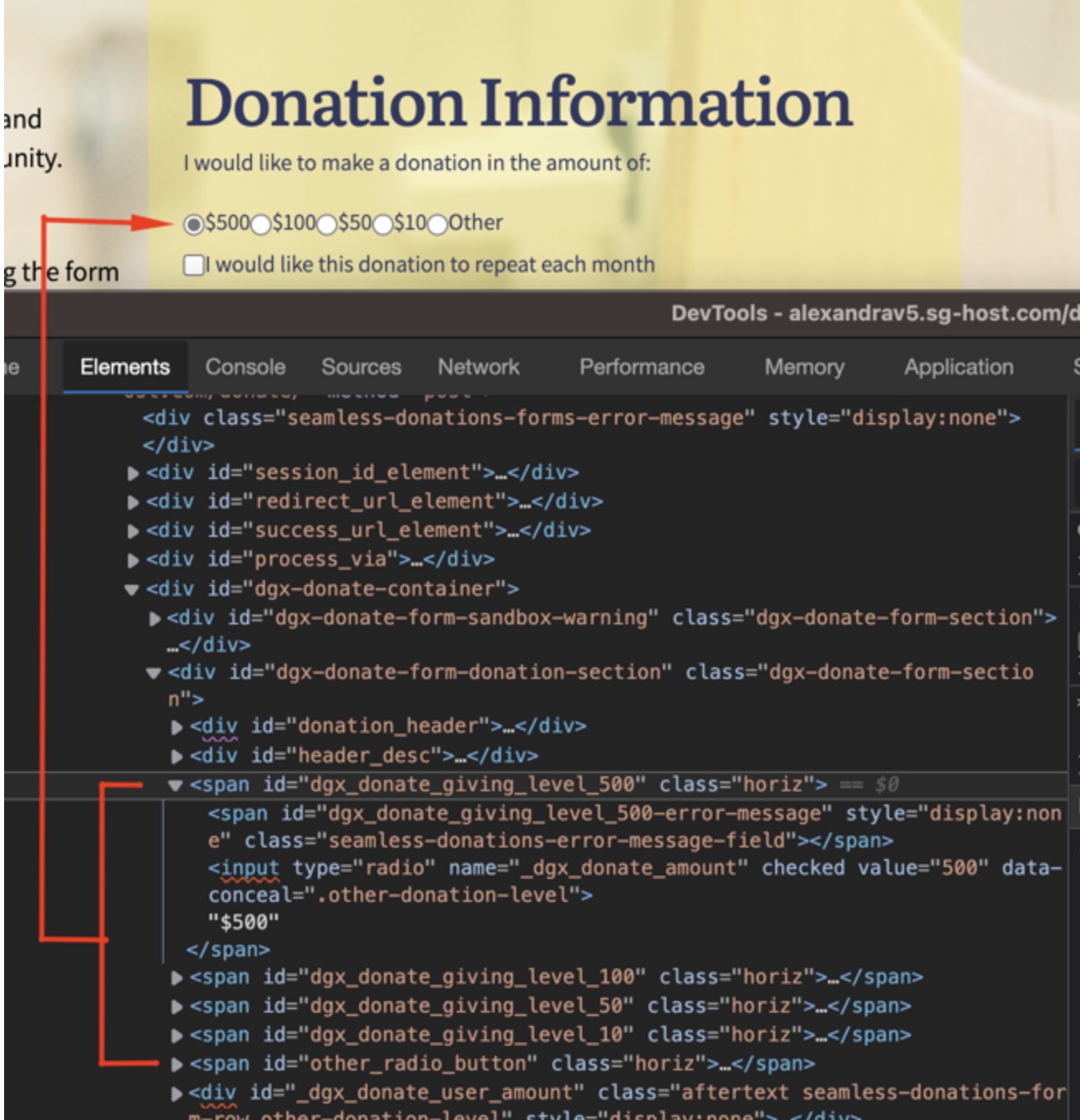 Using Element CSS to add space between radio buttons in horizontal format - Support - Themeco Forum
