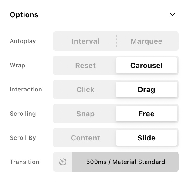 scroll snap slider